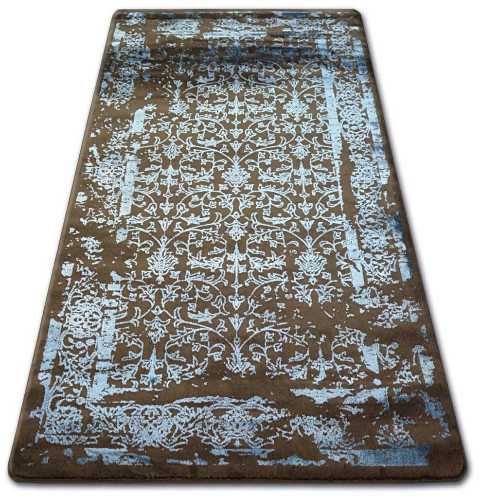 Kusový koberec MANYAS Mariet hnědo-modrý