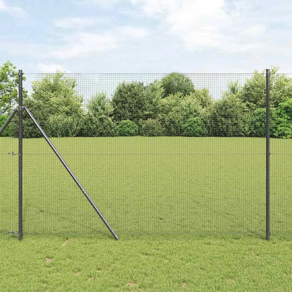 Zemní upevnění svařované drátěné ploty 10 x 1,5 m Šedá Síťovina 3351822