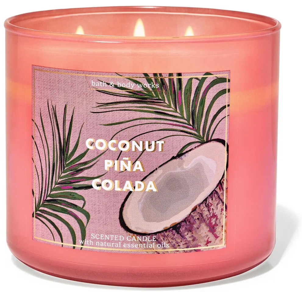 Bath & Body Works Coconut Piňa Colada, vonná svíčka 411g