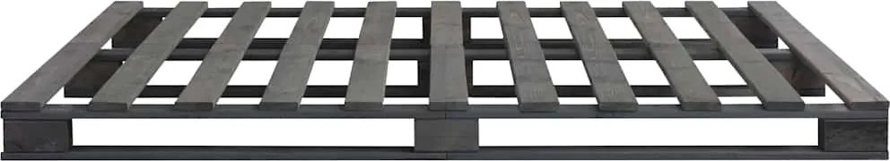 Rám postele z palet šedý masivní borovice 200 x 200 cm 285254