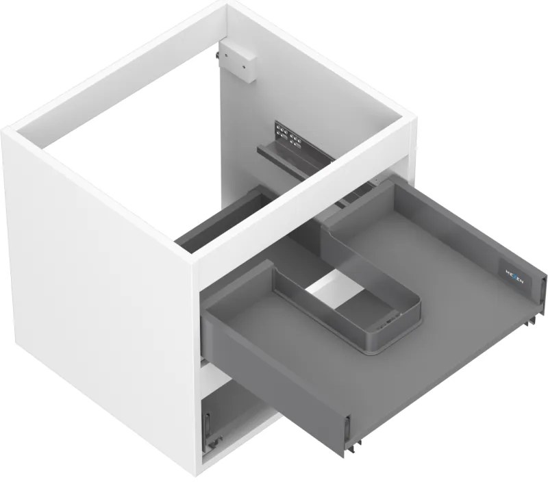 Mexen Box-A, závěsná skříňka 50 cm, 2 zásuvky, bílá matná, 91AX0-0500-470-2-01
