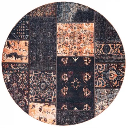 koberec ANTIKA ancient chocolate kulatý, moderní patchwork, řecký omy velikost kruh 160 cm | krásné koberce cz