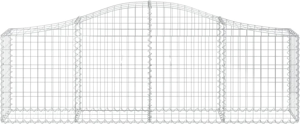 Klenuté gabionové koše 6 ks 200x30x60/80 cm pozinkované železo 3145392