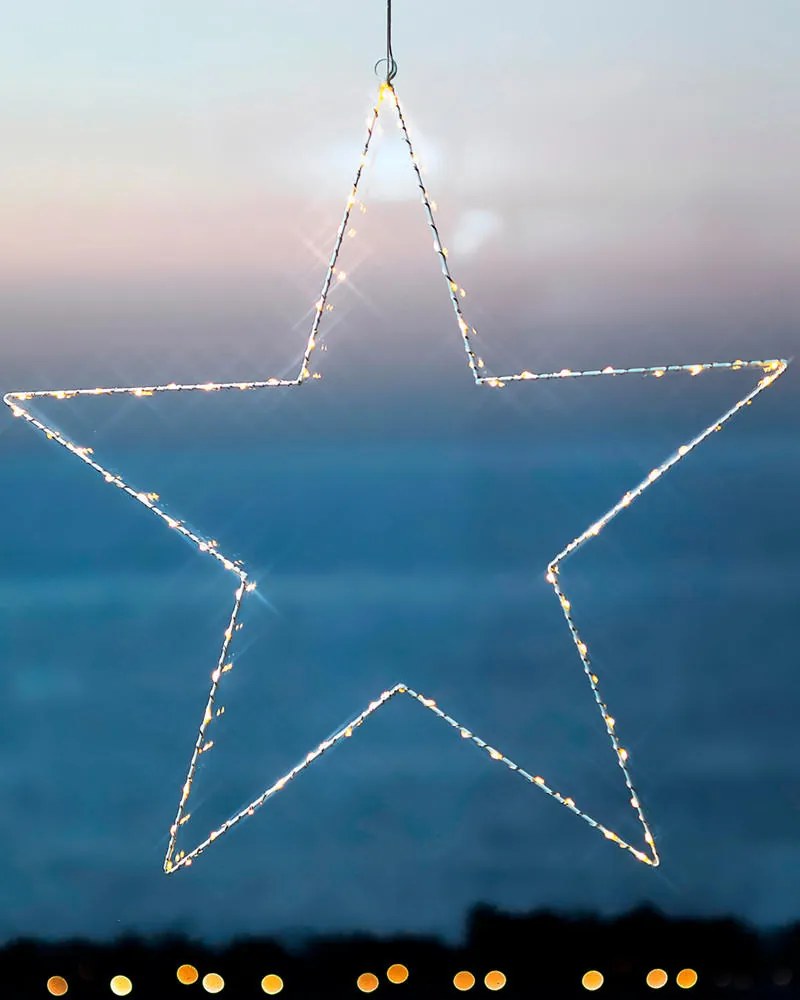 Sirius Home Svítící LED hvězda Liva Star 70 cm, bílá barva, kov