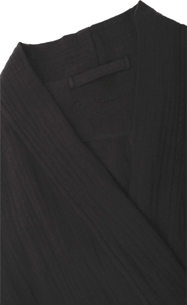 Mušelínový župan Dacca Black 12 24 9999 unisex - L