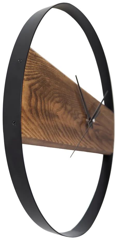 JVD Dřevěné designové kulaté hodiny JVD NS22008/78
