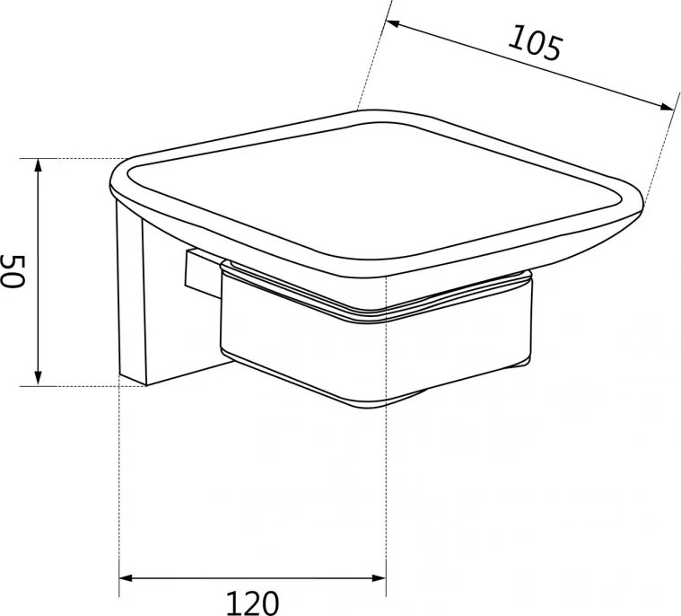 Mexen příslušenství, Vox držák na mýdlo, černá, 707039-70