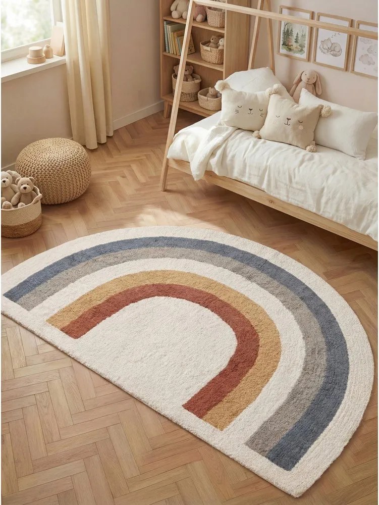 Krémový pratelný/ručně tkaný bavlněný dětský koberec 140x200 cm Snuggle Riva – Hanse Home