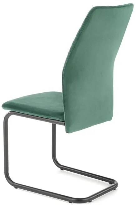 Jídelní židle LUIS – samet, tmavě zelená