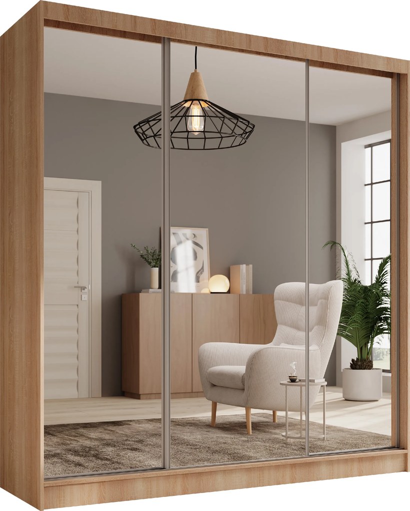 ADRK Furniture Šatní skříň s posuvnými dveřmi Tola 200 ADRK-SW-TOL-200-S