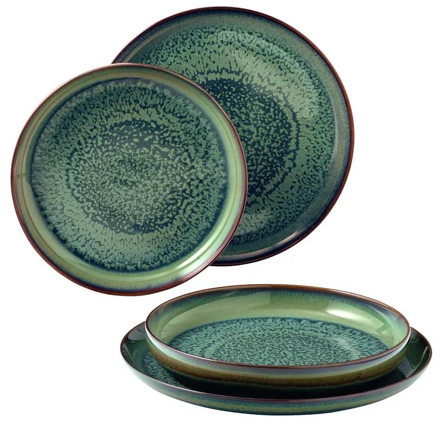 4dílná sada zelených porcelánových talířů Villeroy & Boch Like Crafted