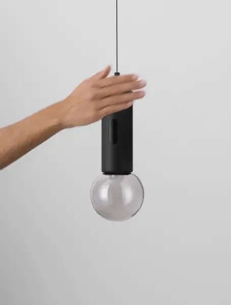 LED stmívatelný černý moderní lustr Chronos