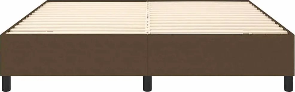 Rám postele s boxspringem tmavě hnědý 160 x 200 cm textil 3120873