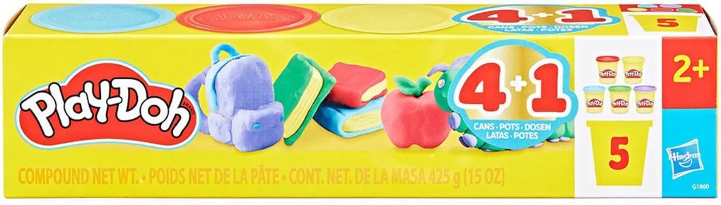 HASBRO PLAY-DOH Modelína Back to school 4+1 kelímek zdarma 14g1860