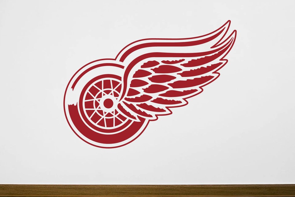 Lepy.cz Samolepka na zeď Detroit Red Wings Velikost (šířka x výška): 50x37cm, Barevná varianta: Černá