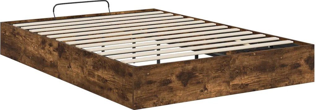 Ottoman postel Uzený Dub 193 x 140 x 25 cm Dřevěný materiál 3409273