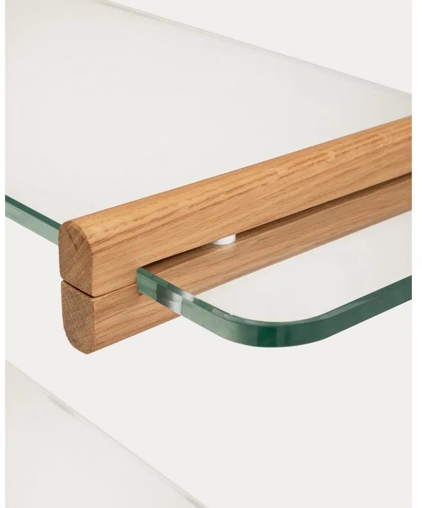 Skleněný modulární policový systém v přírodní barvě 90x202x30,5 cm Sitra – Kave Home