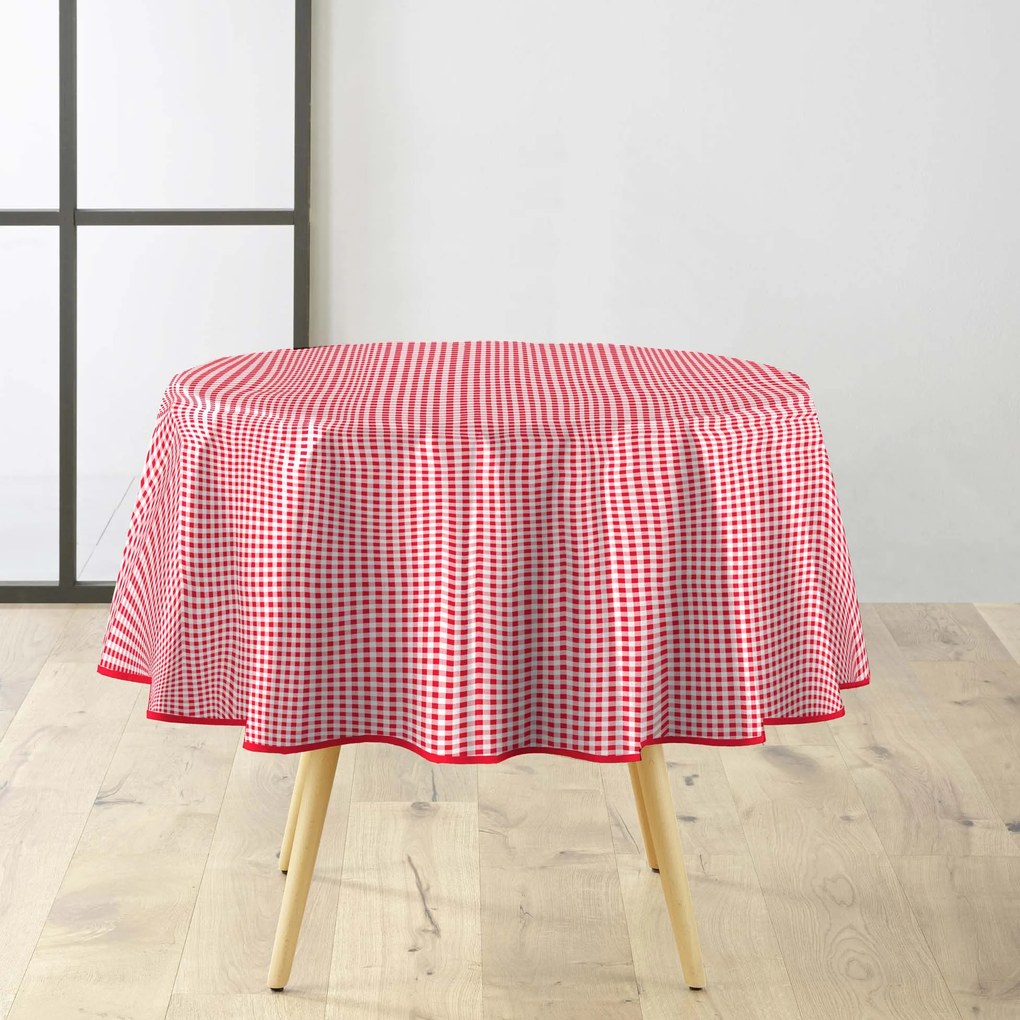 Kulatý ubrus MINI VICHY, Ø 160 cm, kostka