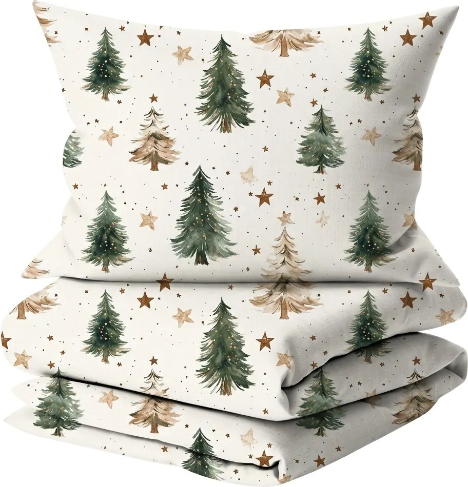Bavlněné povlečení CHRISTMAS FOREST barevné Rozměr povlečení: 2 ks 70 x 90 cm | 200 x 220 cm