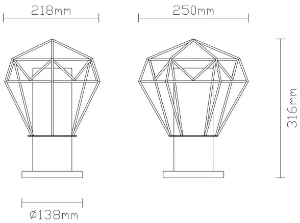 Globo 31358 - Venkovní lampa HORACE 1xE27/15W/230V IP44