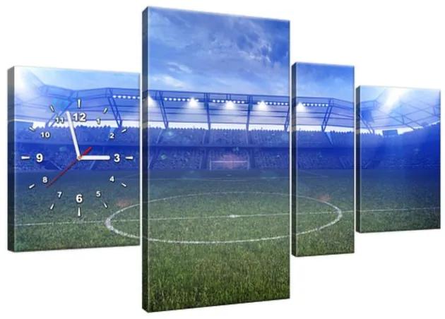 Tištěný obraz s hodinami Fotbalový stadion 120x70cm ZP3874A_4AN