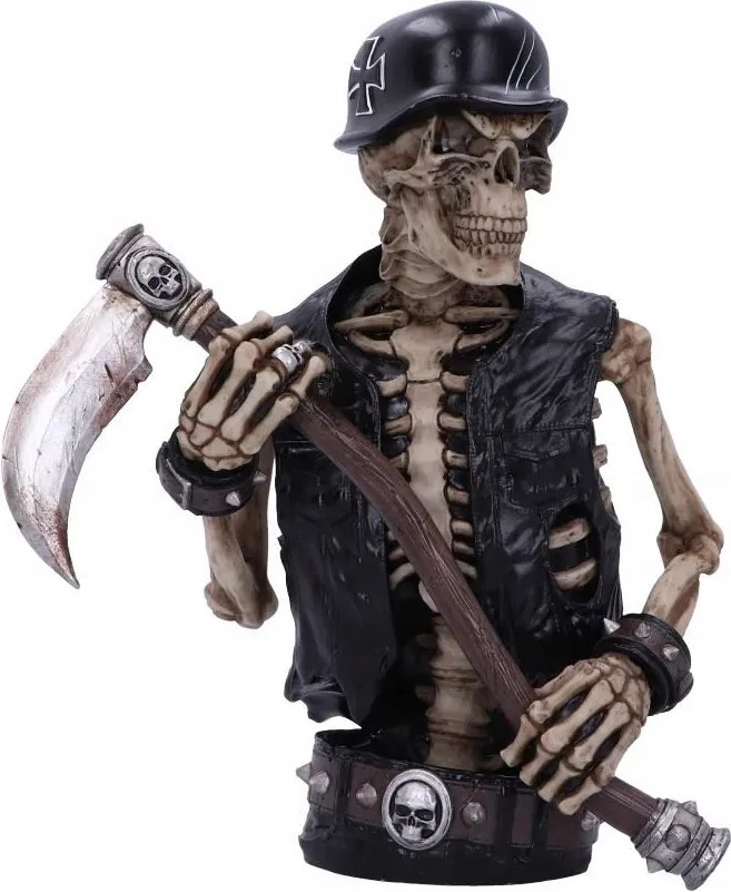 Ride Out Of Hell Biker Skeleton Bust figurka Originál z Anglie