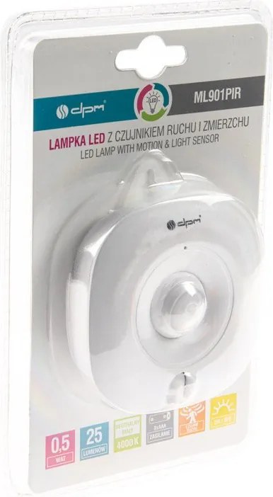 LED orientační svítidlo DPM ML901PIR se senzorem pohybu a soumrakovým čidlem