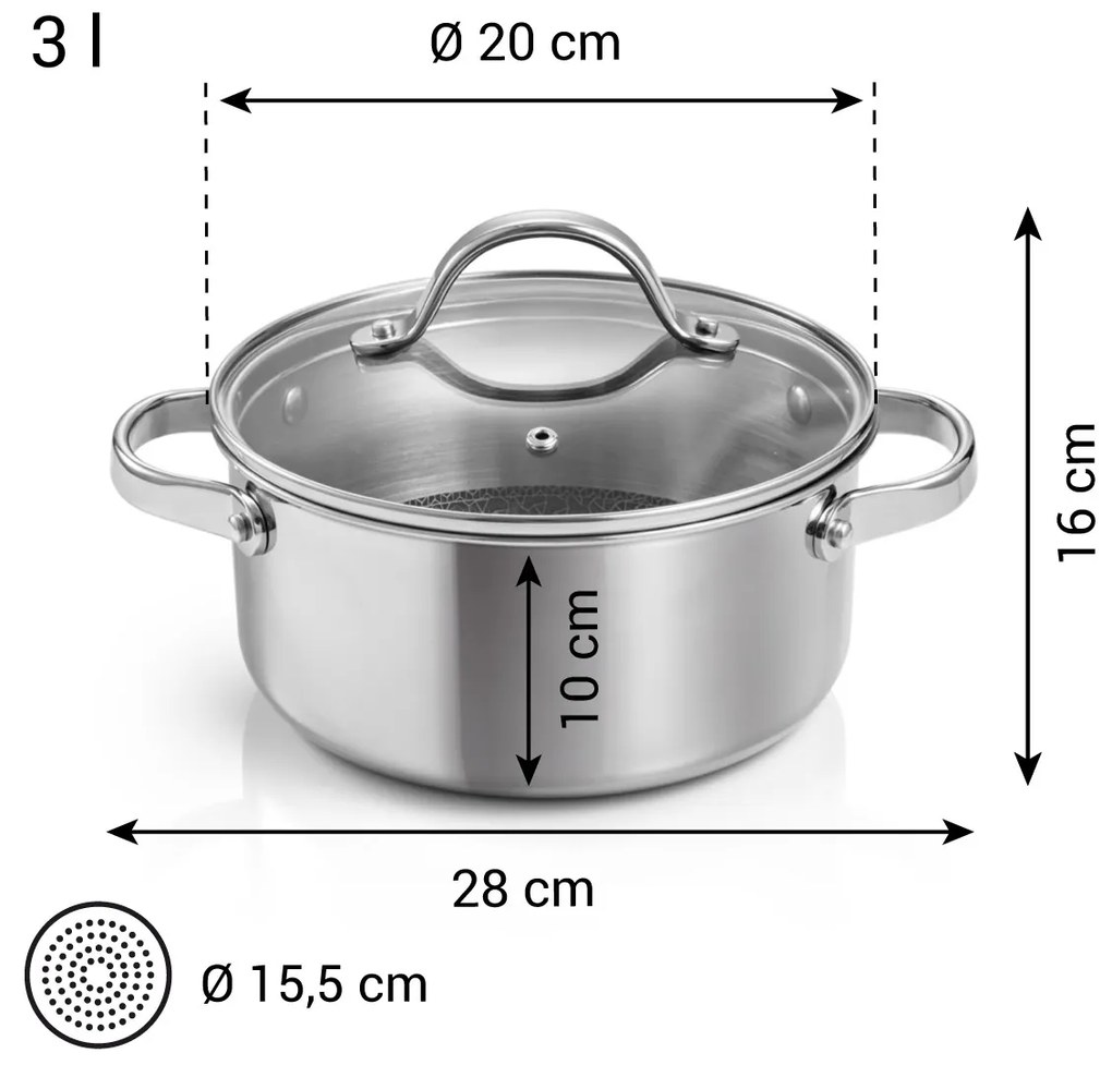 TESCOMA Kastrol SteelCRAFT s poklicí ø 20 cm, 3,0 l