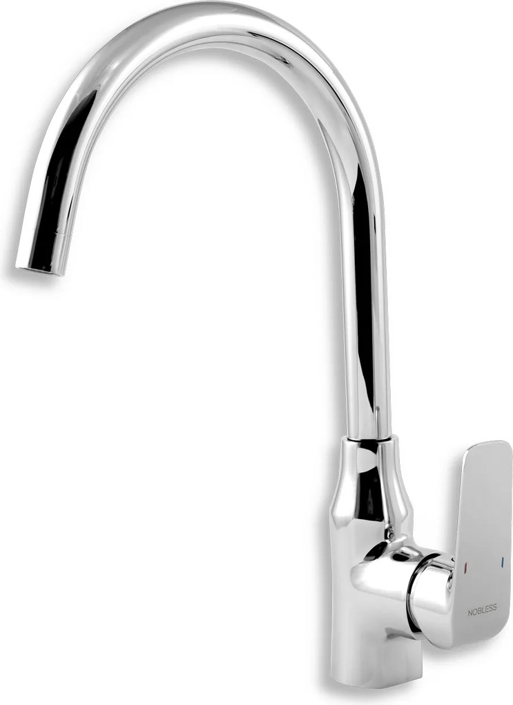 Novaservis Nobless Tina Dřezová baterie stojánková, výtokové rameno 220 mm, chrom, 38713,0