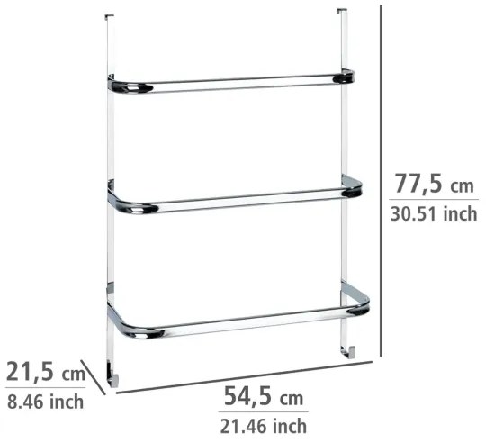 WENKO 24025100 - Držák ručníků IRPINIA 54,5x77,5 cm lesk. chrom