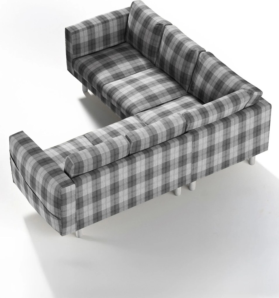 Potah na pohovku IKEA Norsborg rohová 4-místná barva šedá látka pletený vzor, vzorované