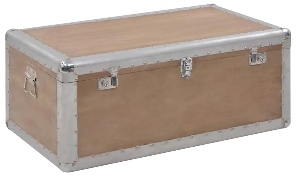 246124 vidaXL Úložný box z masivního jedlového dřeva 91 x 52 x 40 cm hnědý