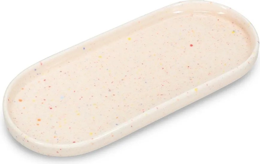 Béžový servírovací porcelánový talíř Fika – ONA