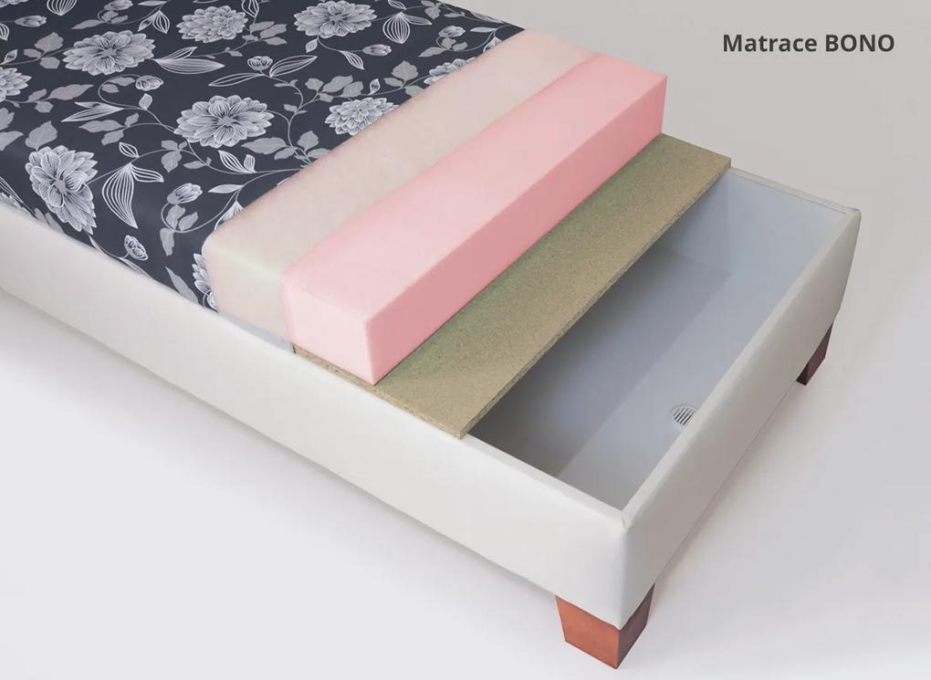 NEW DESIGN postele Postel MODO s hlavovým čelem a úložným prostorem, matrace a rošt v ceně, 180×200 cm Velikost postele: 180 × 200 cm