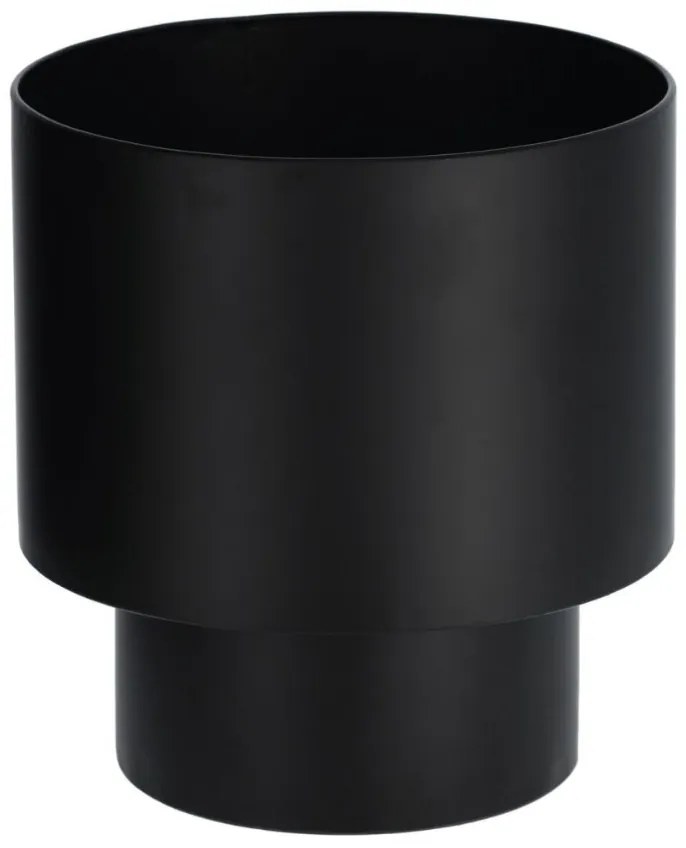 Kave Home Černý kovový květináč LaForma Mash Ø 28 cm