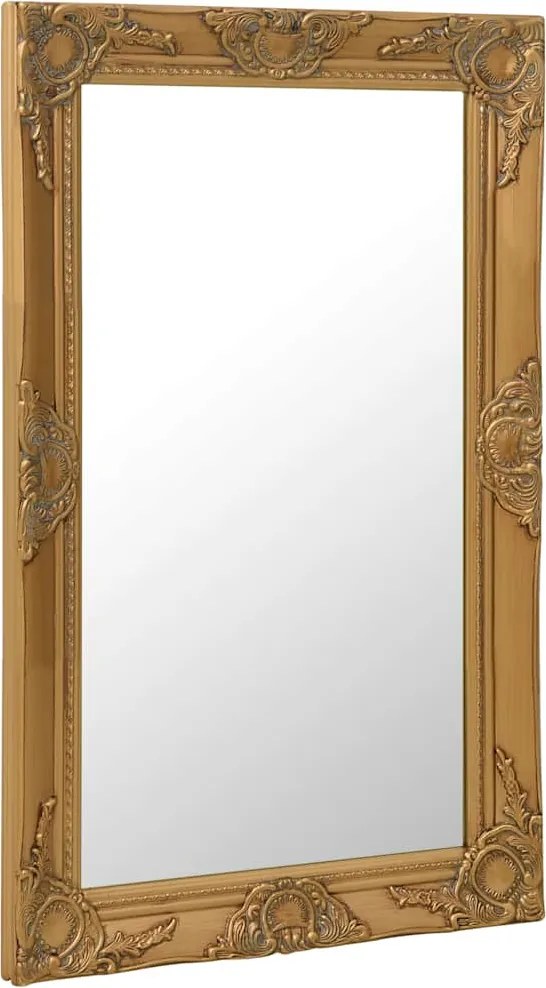Nástěnné zrcadlo barokní styl 50 x 80 cm zlaté 320321