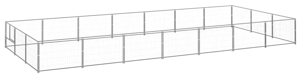 Psí kotec stříbrný 21 m² ocel
