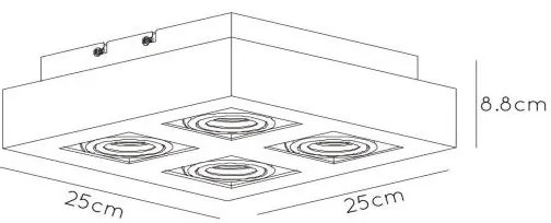 Lucide 09119/21/30 - LED Bodové svítidlo XIRAX 4xGU10/5W/230V bílá
