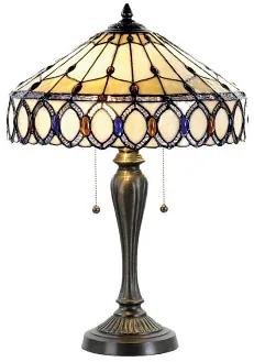Stolní lampa Tiffany ART DECO Clayre &amp; Eef 5LL-5497