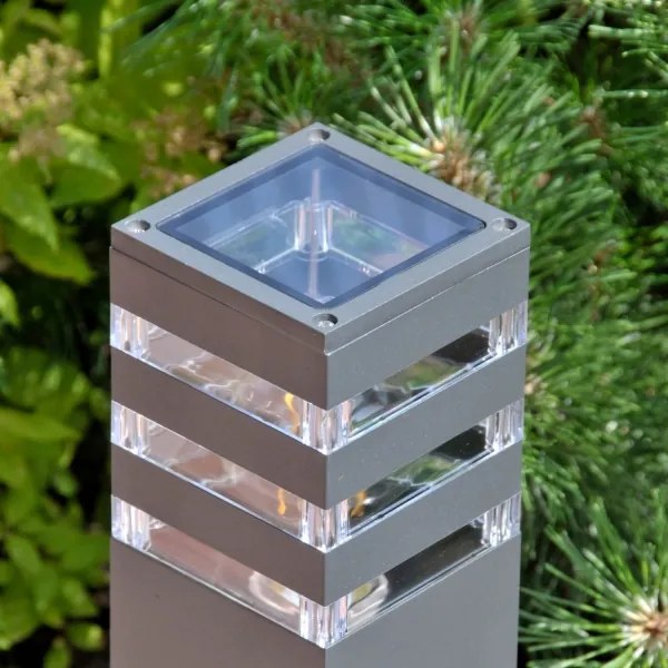 LED RGBW Stmívatelná venkovní lampa TEKSAS 1xE27/9W/230V 74 cm IP44 antracit