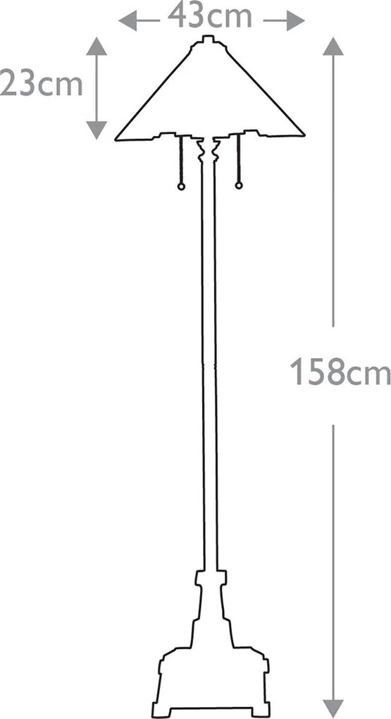 Vitrážová lampa Elstead INGLENOOK 158 cm 2xE27 60W