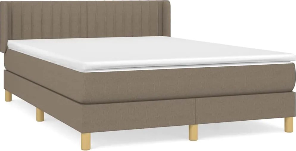 Box spring postel s matrací taupe 140x200 cm textil 3130437