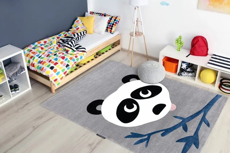Dywany Łuszczów, Dětský kusový koberec Petit Panda grey, 180x270, šedá, dětský pokoj