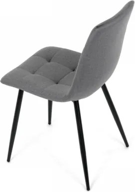 Jídelní židle šedá látka čtyřnohá kovová černá podnož DCL-X7015 GREY2