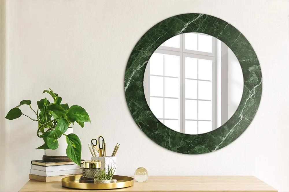 Kulaté dekorativní zrcadlo Zelený mramor fi 50 cm