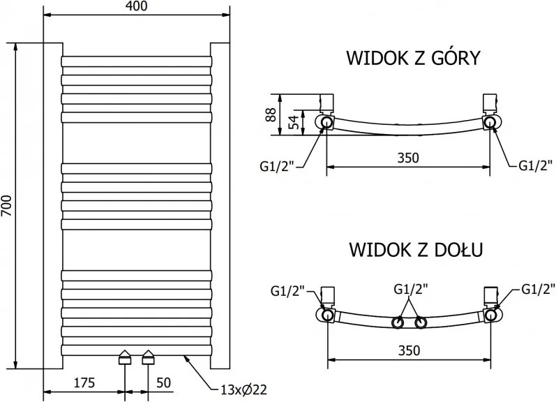 Mexen Ares, elektrické topné těleso 700 x 400 mm, 300 W, bílá, W102-0700-400-2300-20