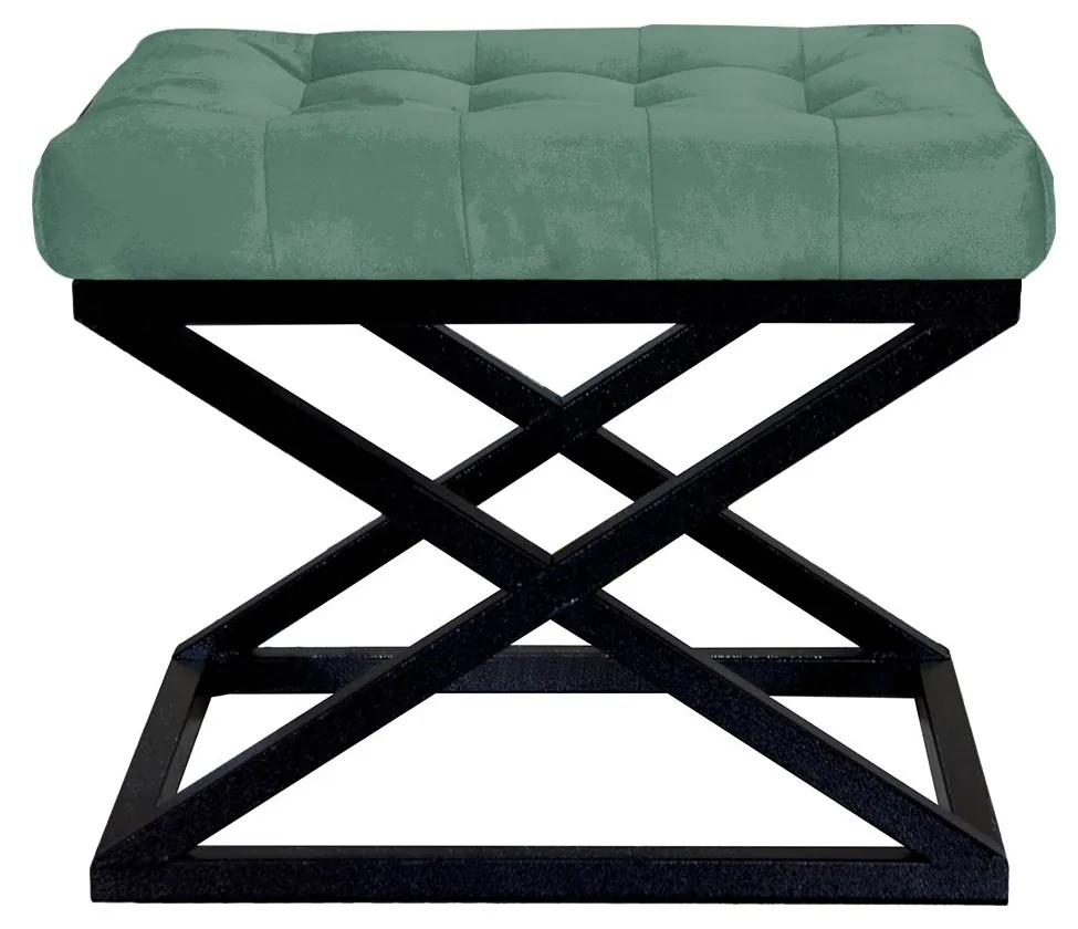 Atelier del Sofa Taburet Capraz - Black, Green v2, Černá, Zelená