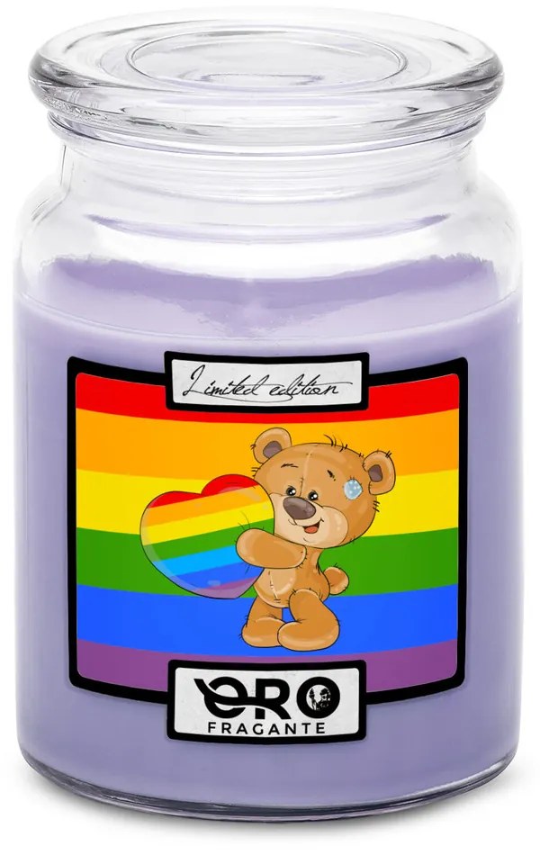 Svíčka LGBT Bear (Vůně svíčky: Levandule)