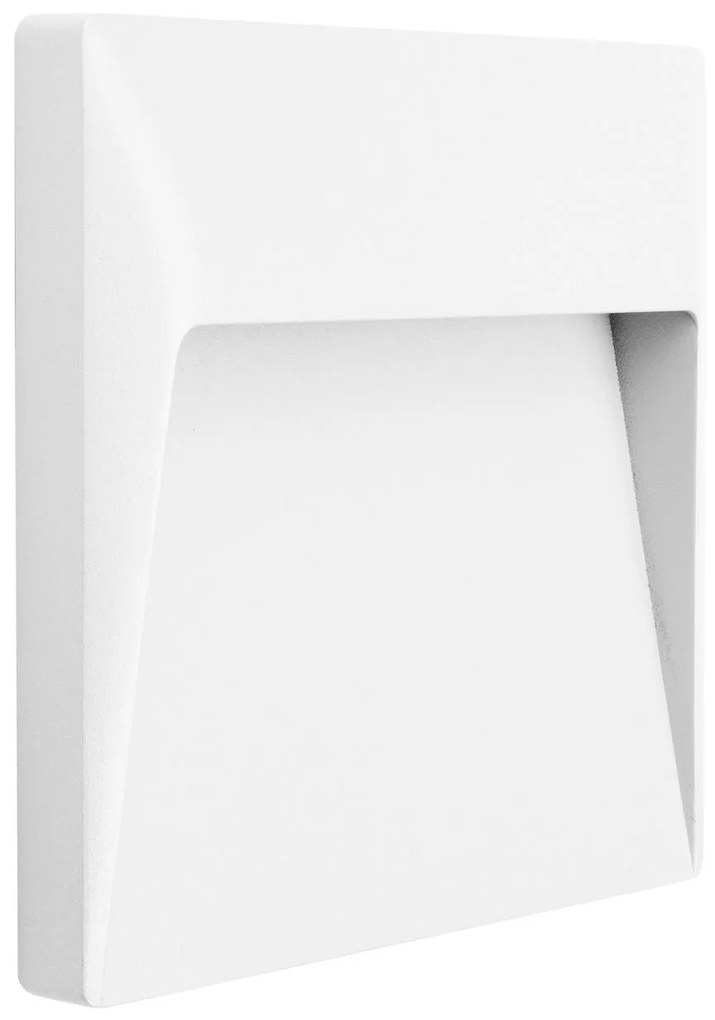 iLed 81343W07 Envelope_W Wall-Recessed, bílé nástěnné svítidlo, 7W LED 3000K, 17x16,8cm, IP65