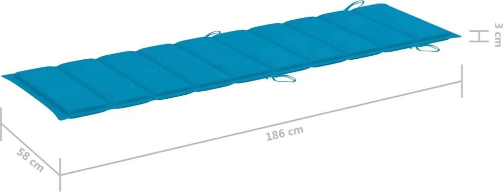 vidaXL Marketos Houpací zahradní lehátko s poduškou masivní teak